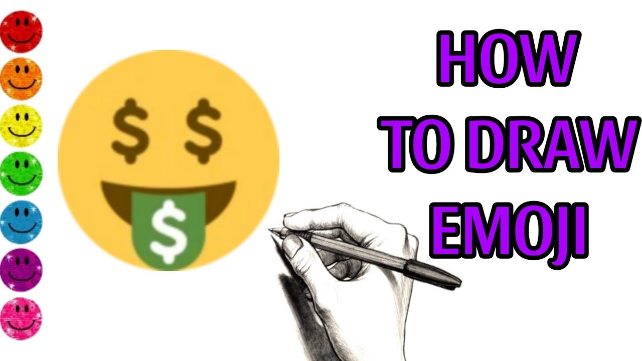 HOW TO DRAW THE MONEY MOUTH 🤑 EMOJI - YouTube