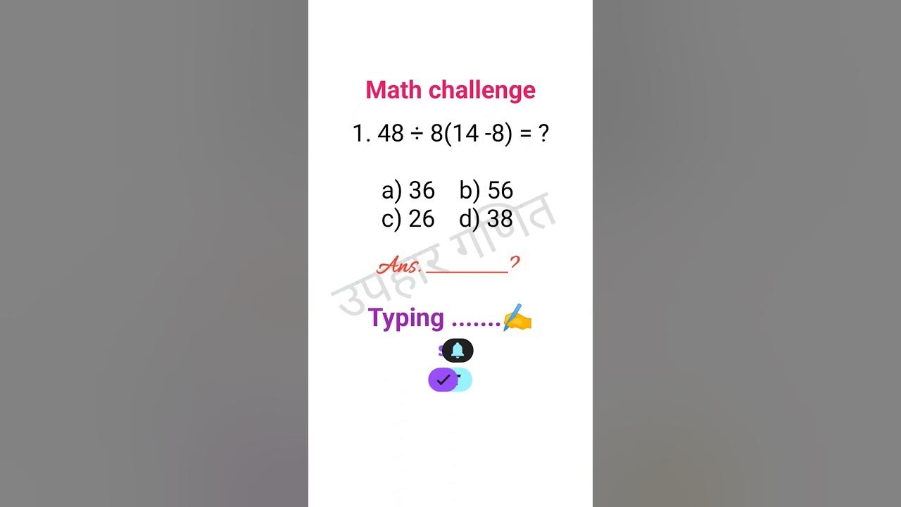 math challenge questions || math challenge #challenge #maths # ...