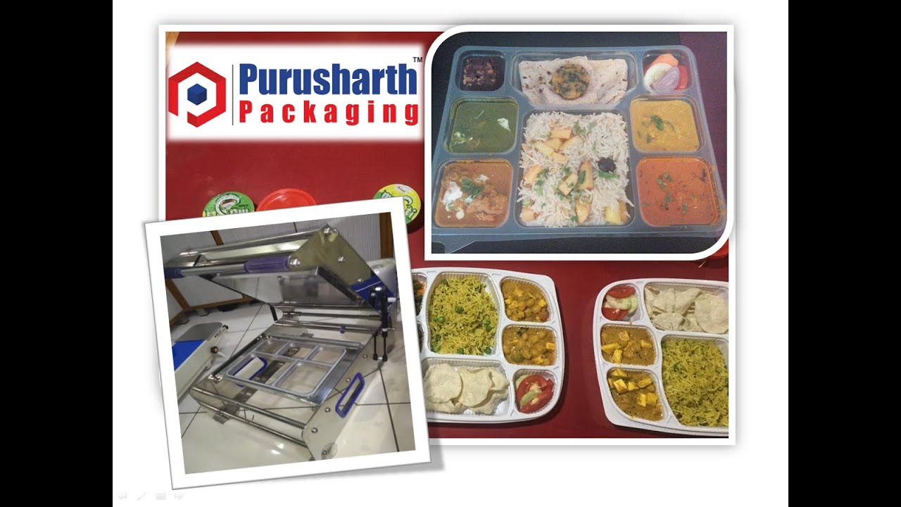 Thali packing Machine || Food Meal Tray Sealing Machine 5 CP & 8 CP ...