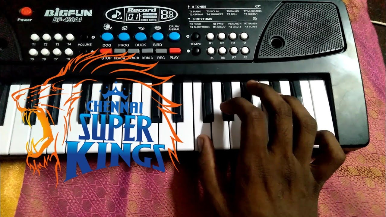 CSK BGM in Keyboard | whistle podu song | Pugazh - YouTube