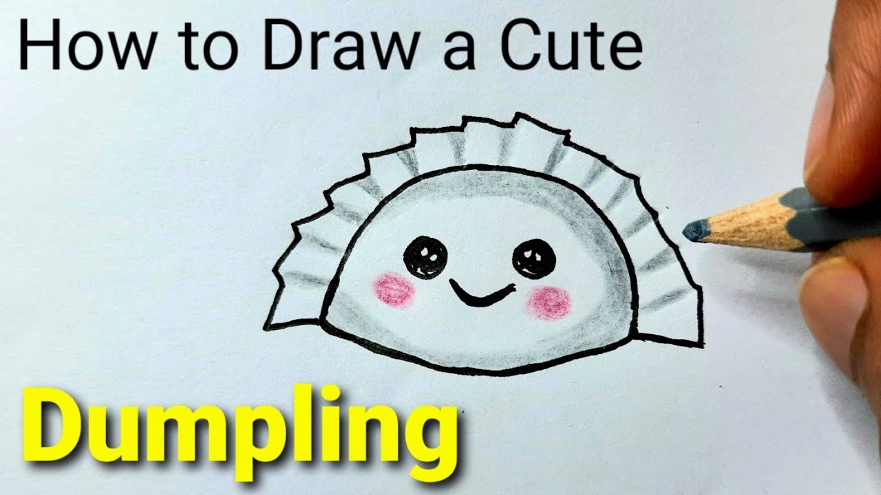 How to Draw a Cute Dumpling Easy - YouTube