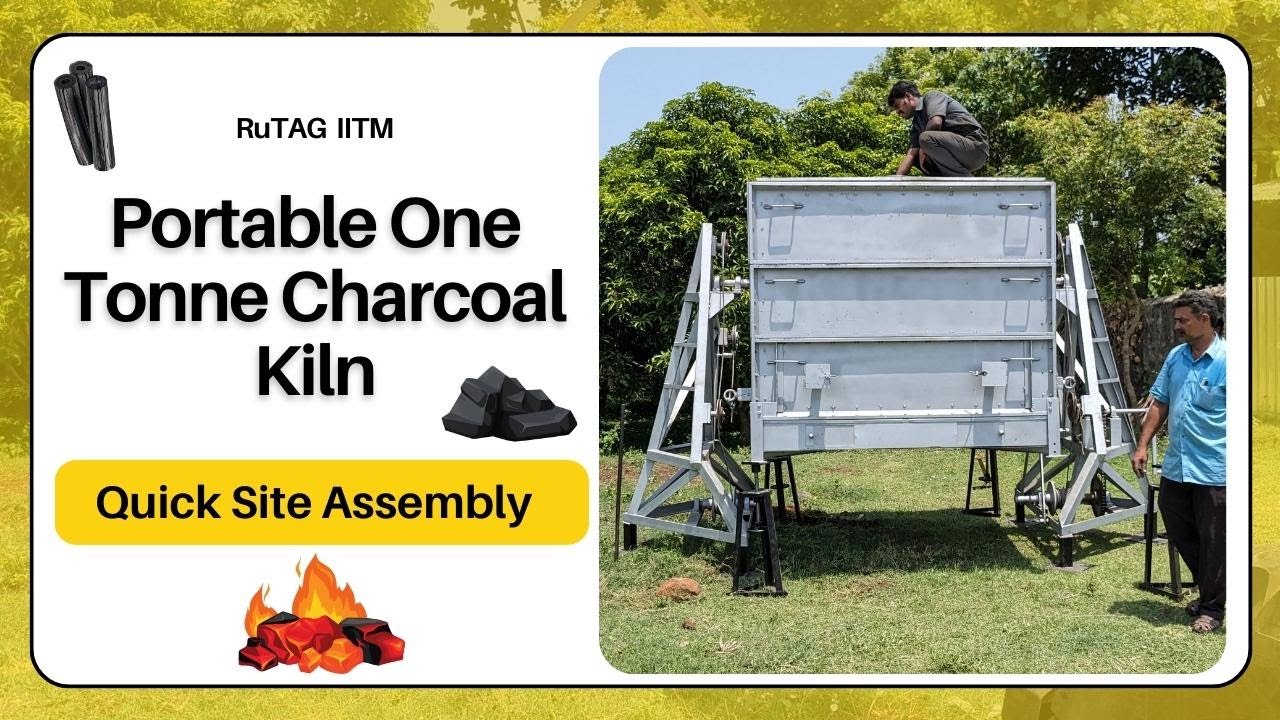 Portable Charcoal Kiln - 1 Tonne capacity | Quick view of Site Assembly ...