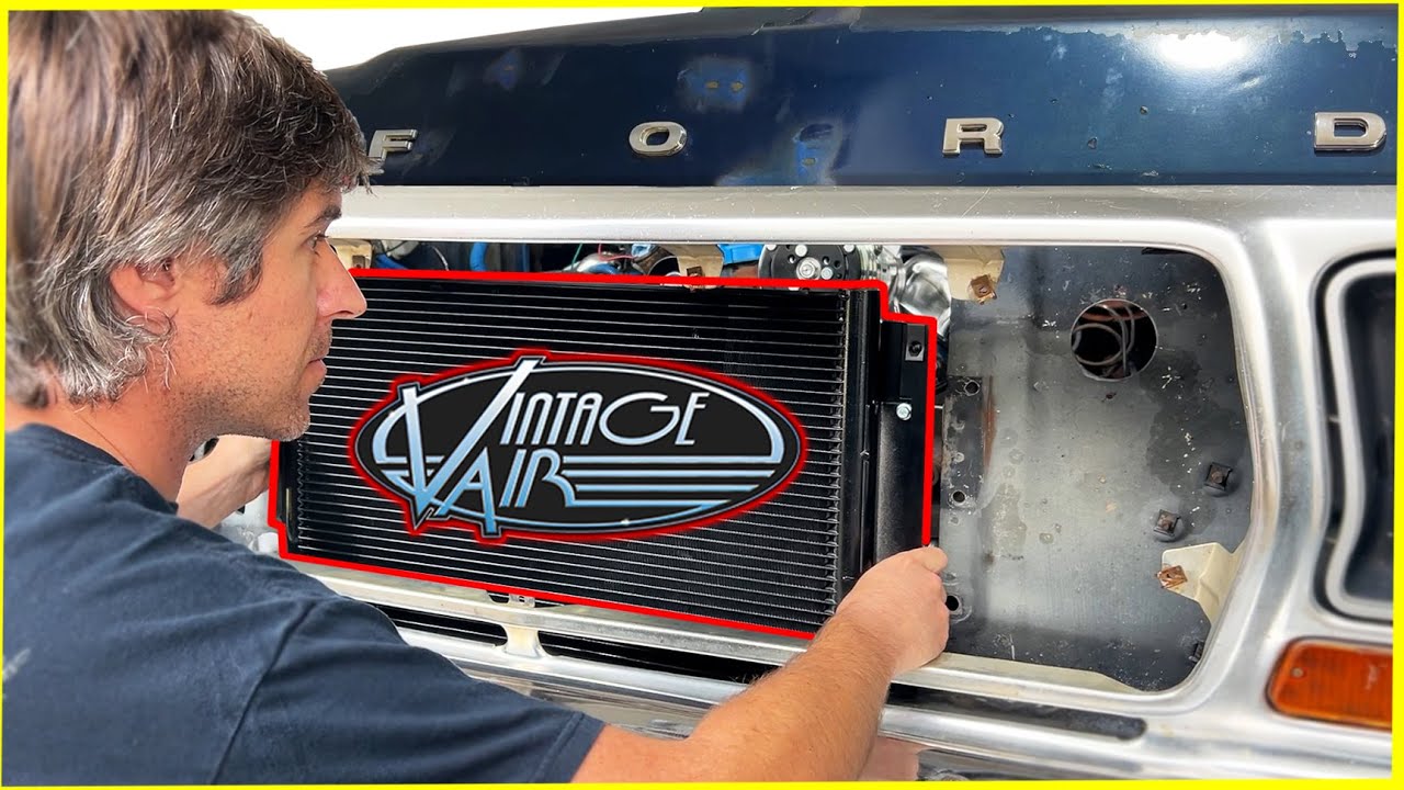 Installing Condenser & Drier | Vintage Air 79 Bronco - YouTube