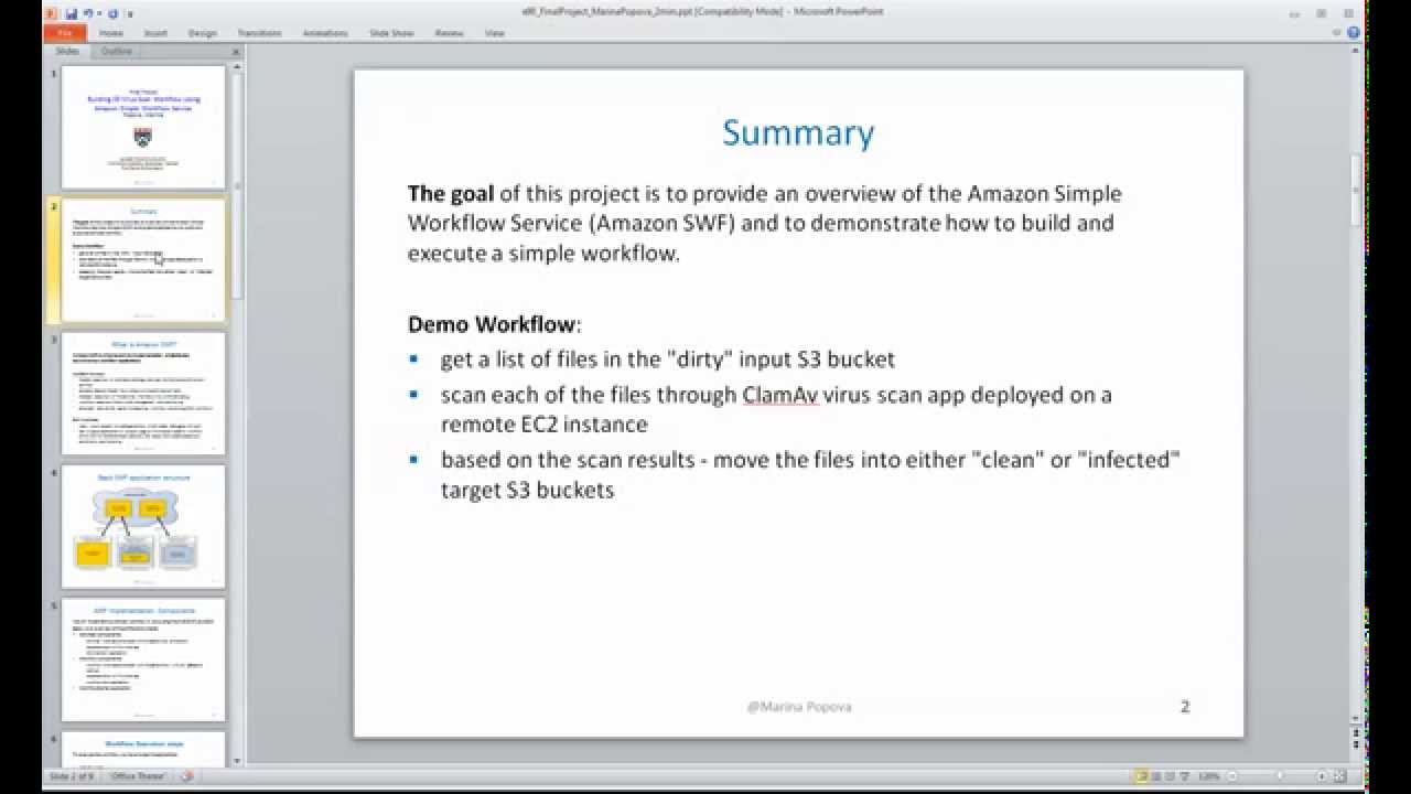 2min preview of "Building S3 Virus Scan Workflow Using Amazon Simple ...