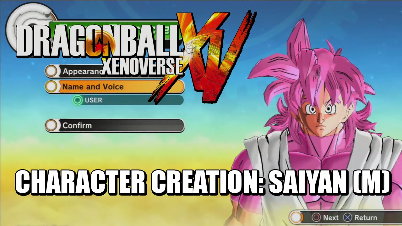 Dragon Ball Xenoverse - Male Saiyan Character Creation - YouTube