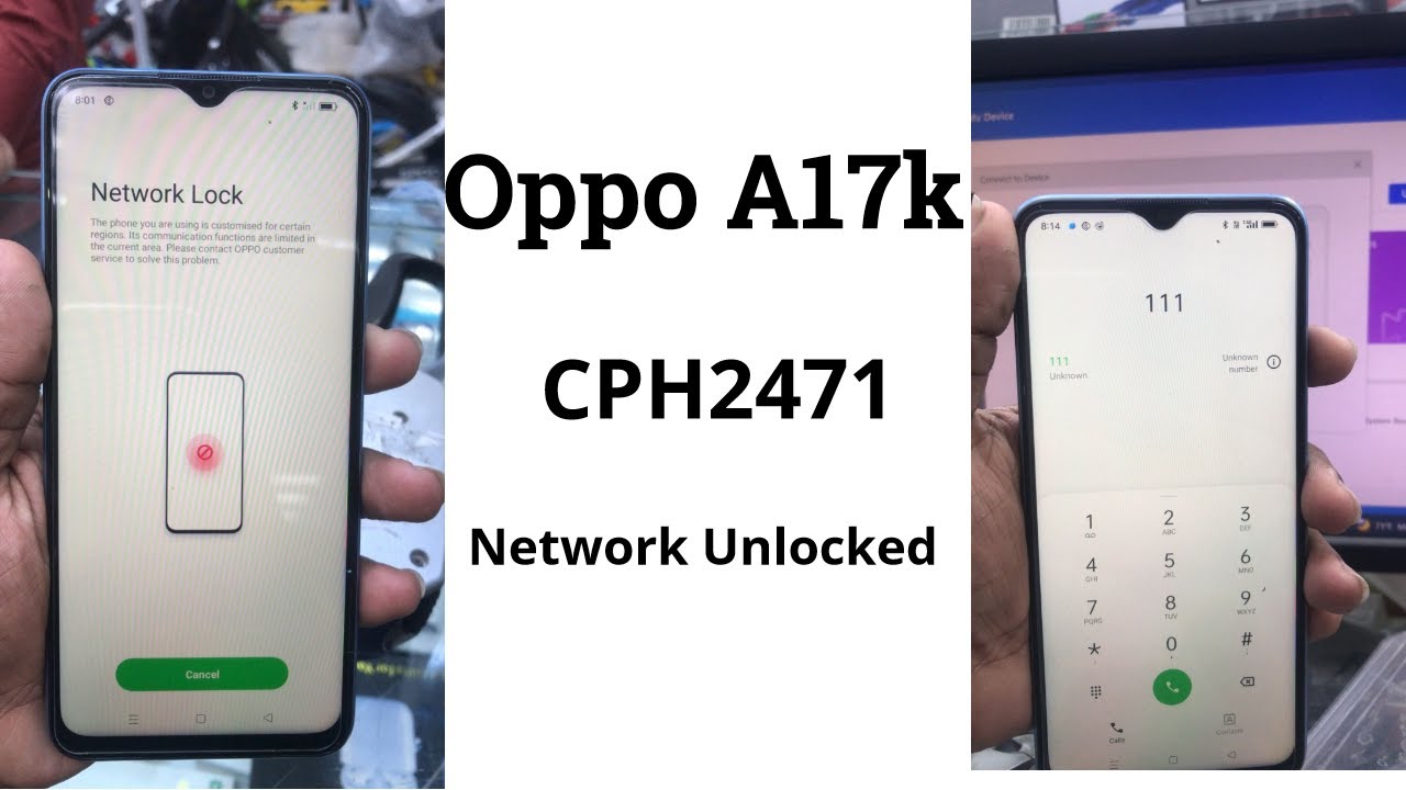 Oppo A17k CPH2471 Network Unlocked With 16 Digits Code 2023 Paid ...