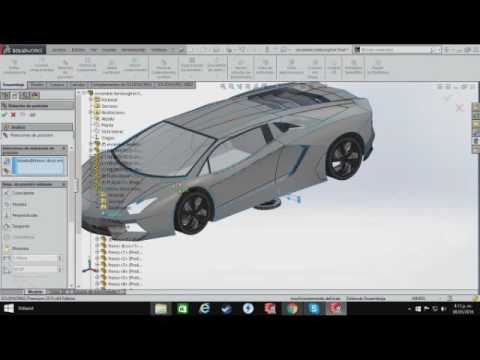 lamborghini aventador solidworks parte 4 - YouTube