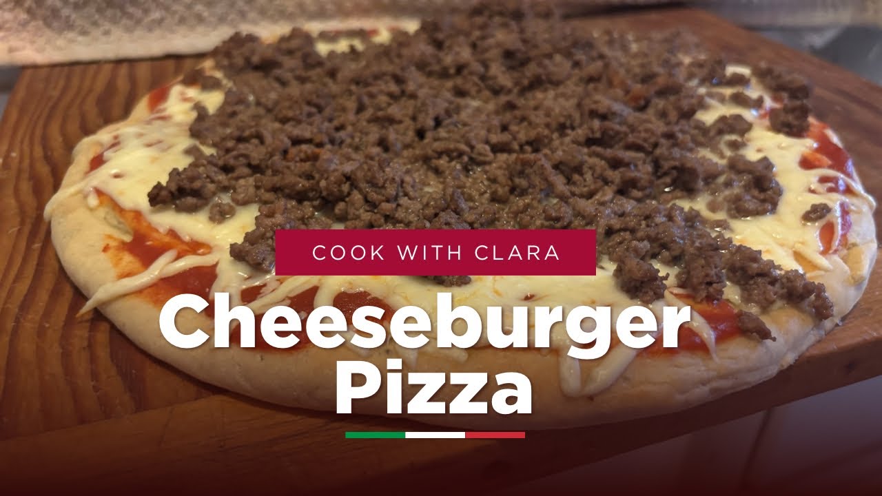 Cook With Clara: how to make Cheese burger pizza in 8 minutes - YouTube