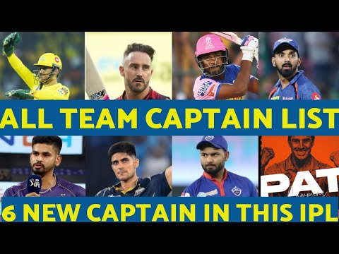 IPL 2024 - All 10 Teams Captains List||6 New captain in this IPL# ...