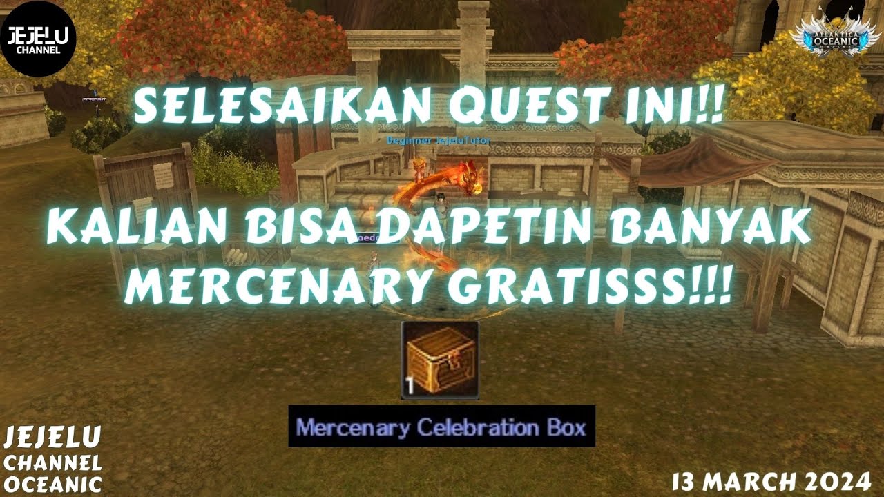 Complete This Quest!! You Will Get FREE 4 Mercenary - Atlantica Oceanic ...