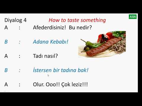 Five Dialogs in Turkish with English Examples - Phone Dialog - Offering - Asking for Taste