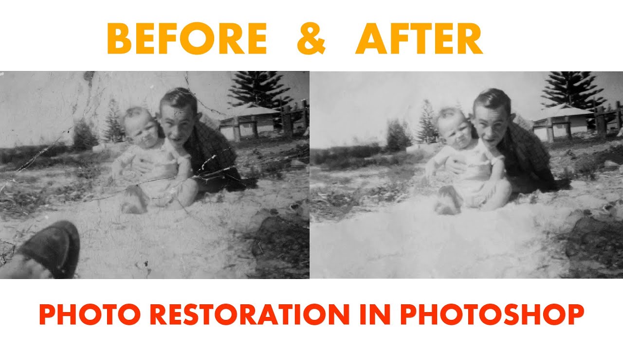 How to Restoration Damaged Photos in photoshop - YouTube
