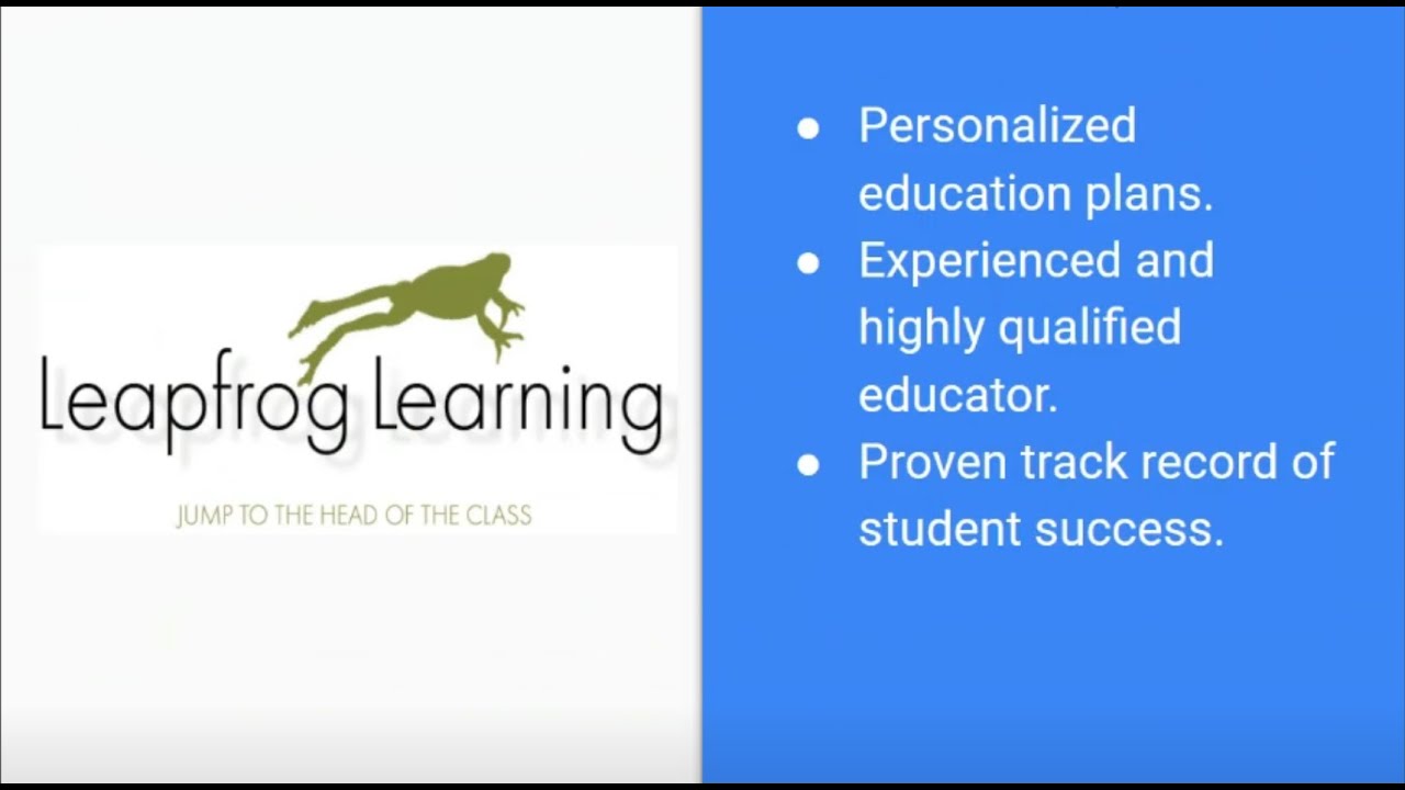Welcome to Leapfrog Learning Tutoring! - YouTube