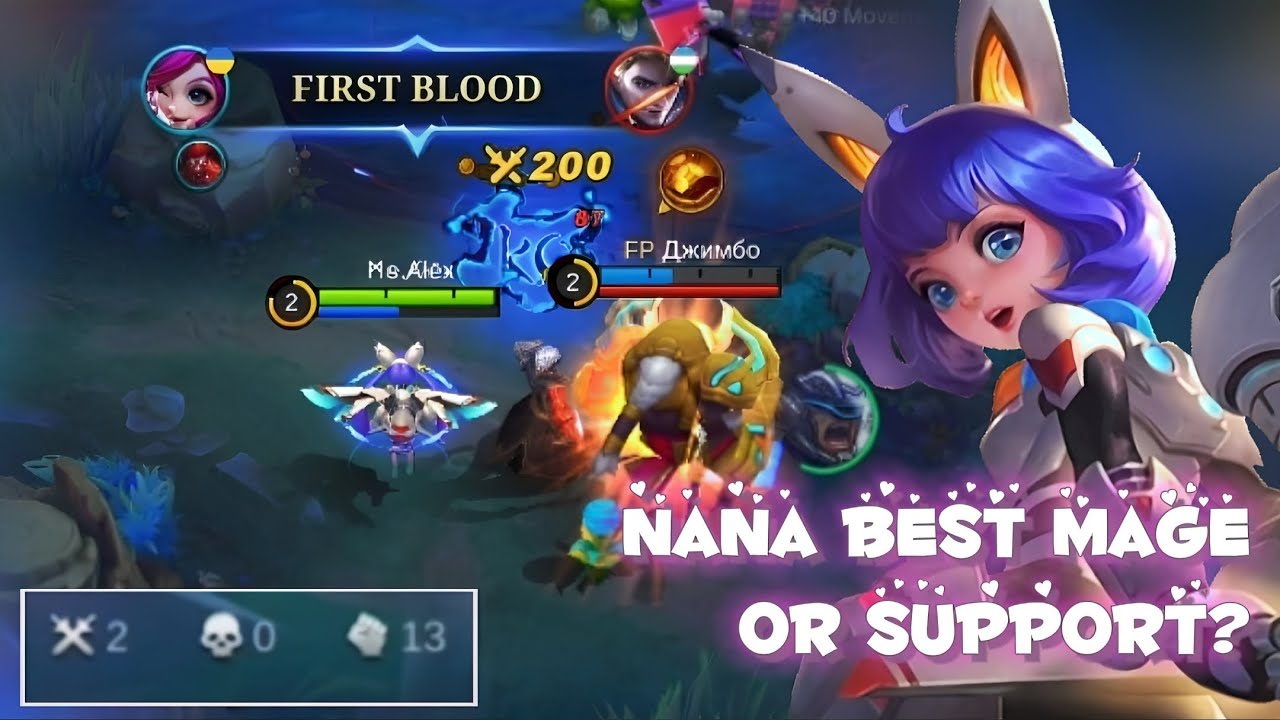 NANA BEST MAGE OR SUPPORT?💖 Nana Mecha Baby Gameplay 😍☺️ Best build ...