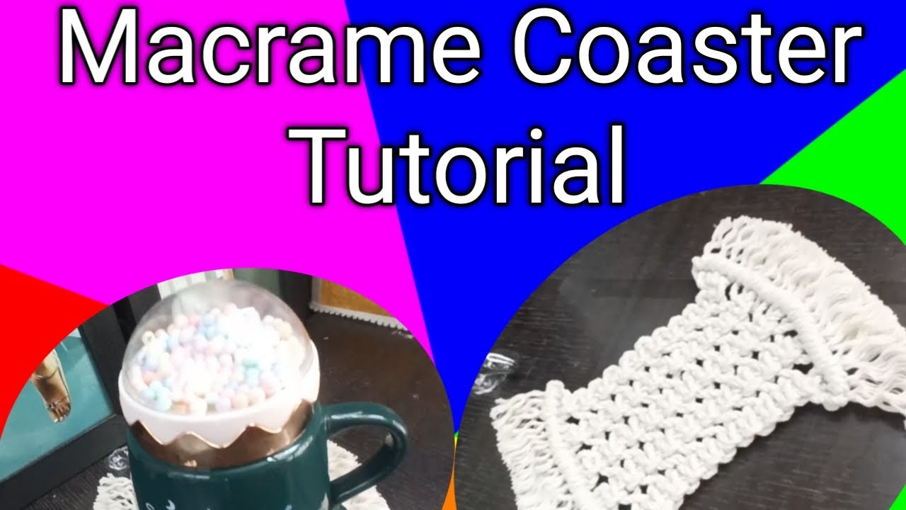 Macrame Coaster Tutorial #macrametutorial #macrameknots #macramecreation #macramepattern - YouTube