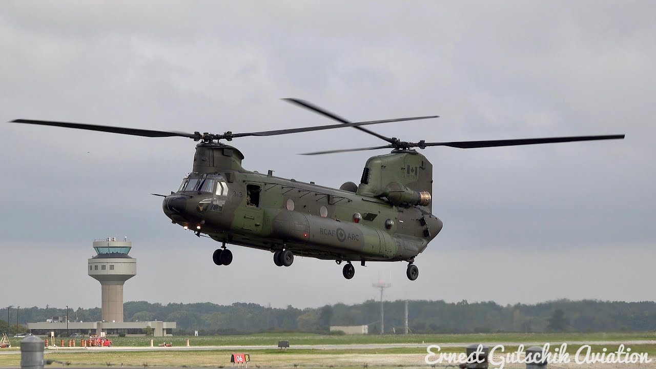 (4K) Royal Canadian Air Force Aircraft Arrivals | Hamilton Airport ...