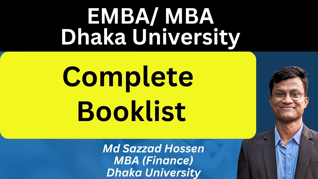 EMBA/MBA- Dhaka University|| Full Booklist | Executive MBA - YouTube