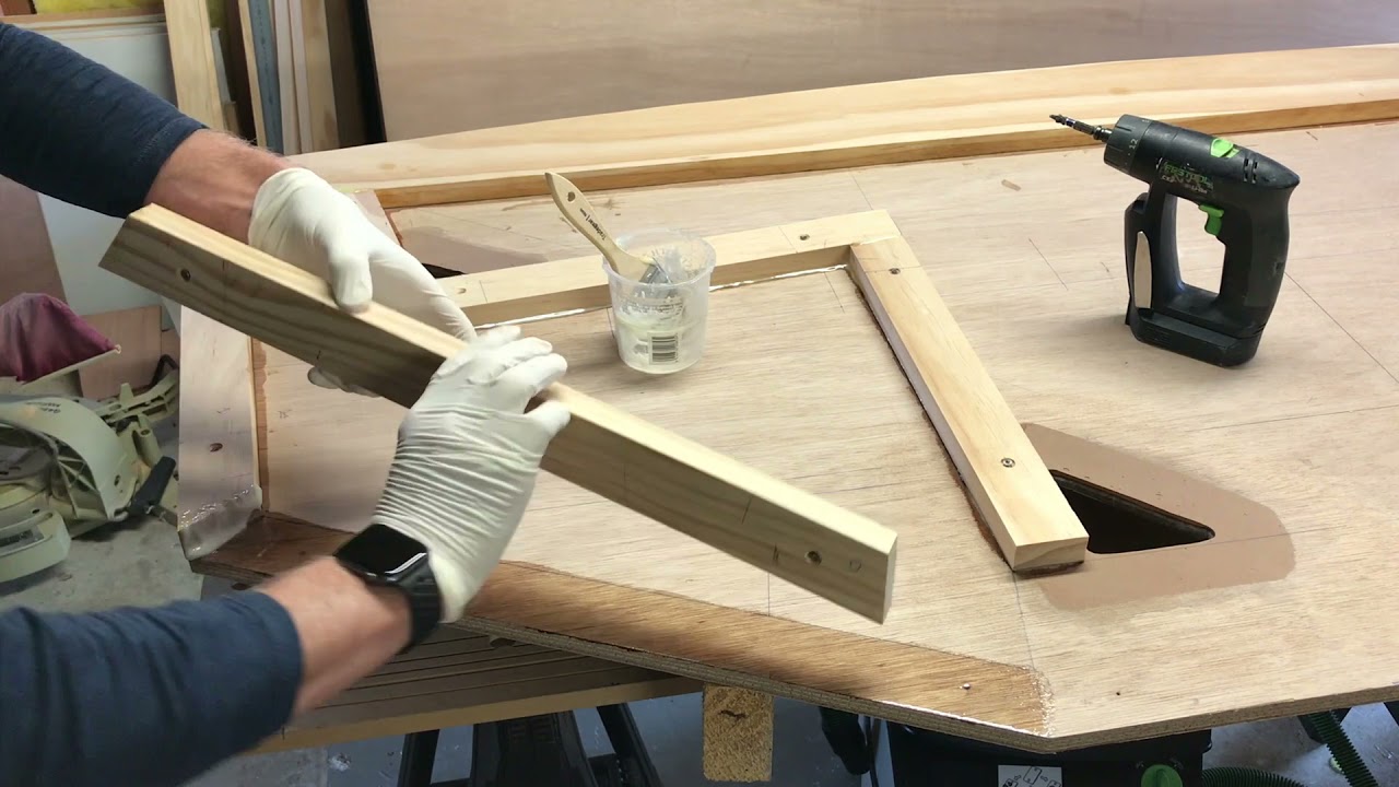 CG580 - Gluing Transom Cleats - A - YouTube