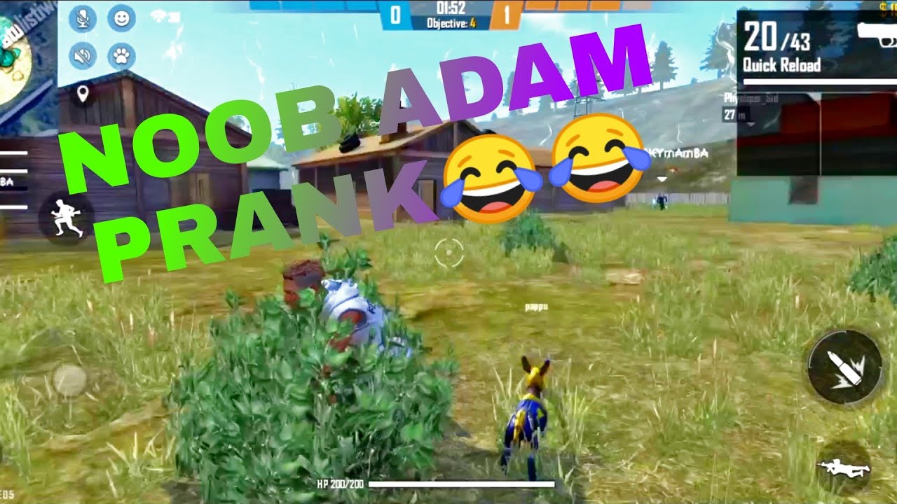 Noob Adam prank on random players 😂 || SB GENTLEMAN GAMING - YouTube