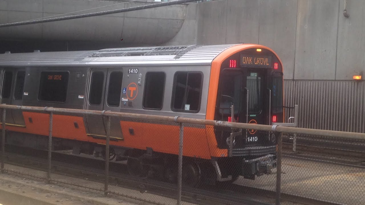 MBTA Orange Line, Commuter Rail, and Amtrak trains at Ruggles (ft Acela ...