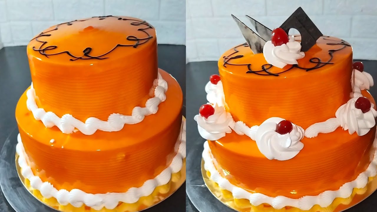 2 KG Mango Cake Banane ka Asaan Tarika | Big Mango Cake Recipe | Viral ...