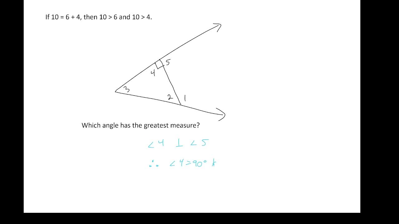 Geometry Lesson 6.5 Indirect Proof and Triangle Inequality - YouTube