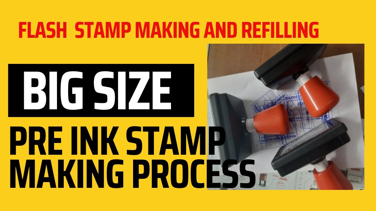 How to Make Pre ink Stamp big size, Big Size Flash Stamp Making process #preinkstamp - YouTube
