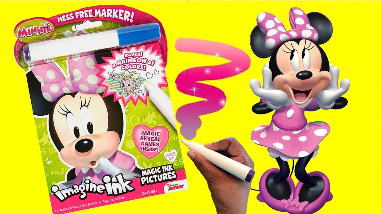 Minnie Mouse Imagine Ink Coloring Book with Magic Markers ! - YouTube