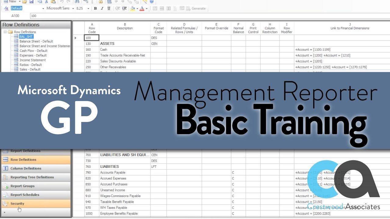 Management Reporter Basic Training - How to Start Using MR for Dynamics ...