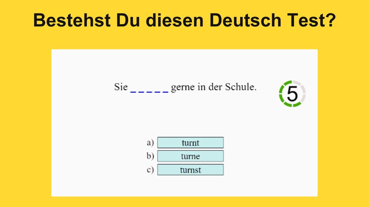 German Quiz | Can YOU pass this German Grammar test ? #german #quiz ...