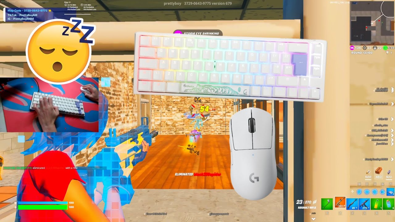 $200 Custom Keyboard ASMR Chill🤩 Satisfying Gameplay Keyboard Fortnite ...