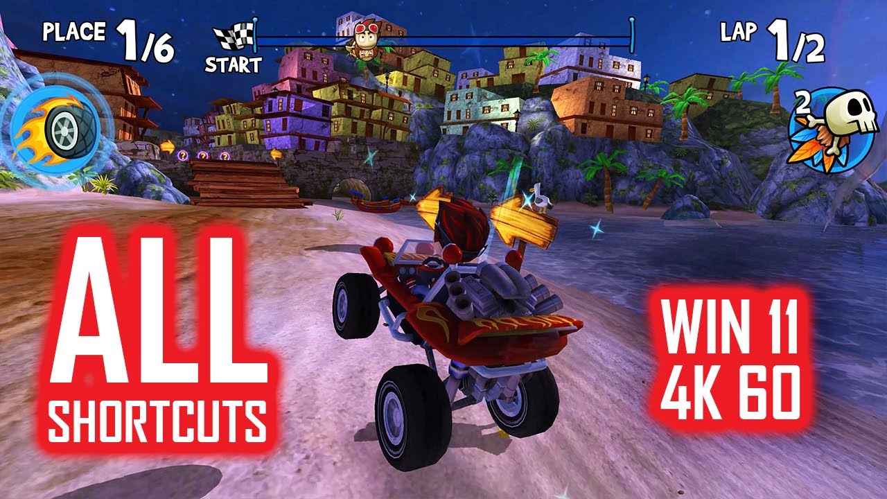 Beach Buggy Racing All Shortcuts Windows 11 4K 60 2022 Updated Video ...