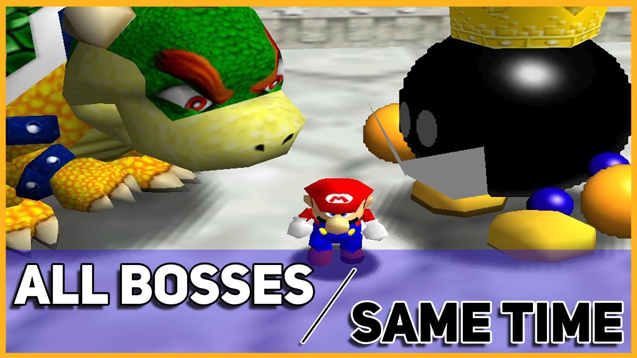 I Attempted To Fight All Of The Bosses In Super Mario 64... AT THE SAME ...
