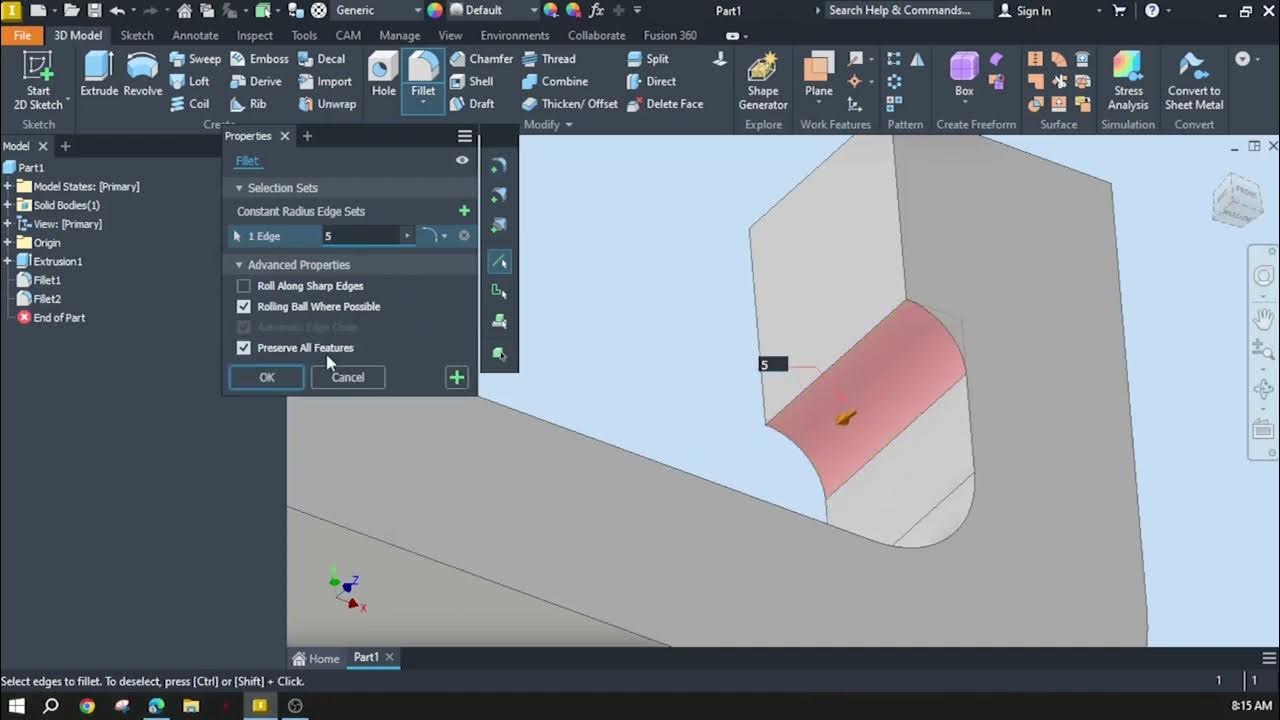 Pembuatan Clamp C Di Autodesk Inventor Part 1 Body Youtube