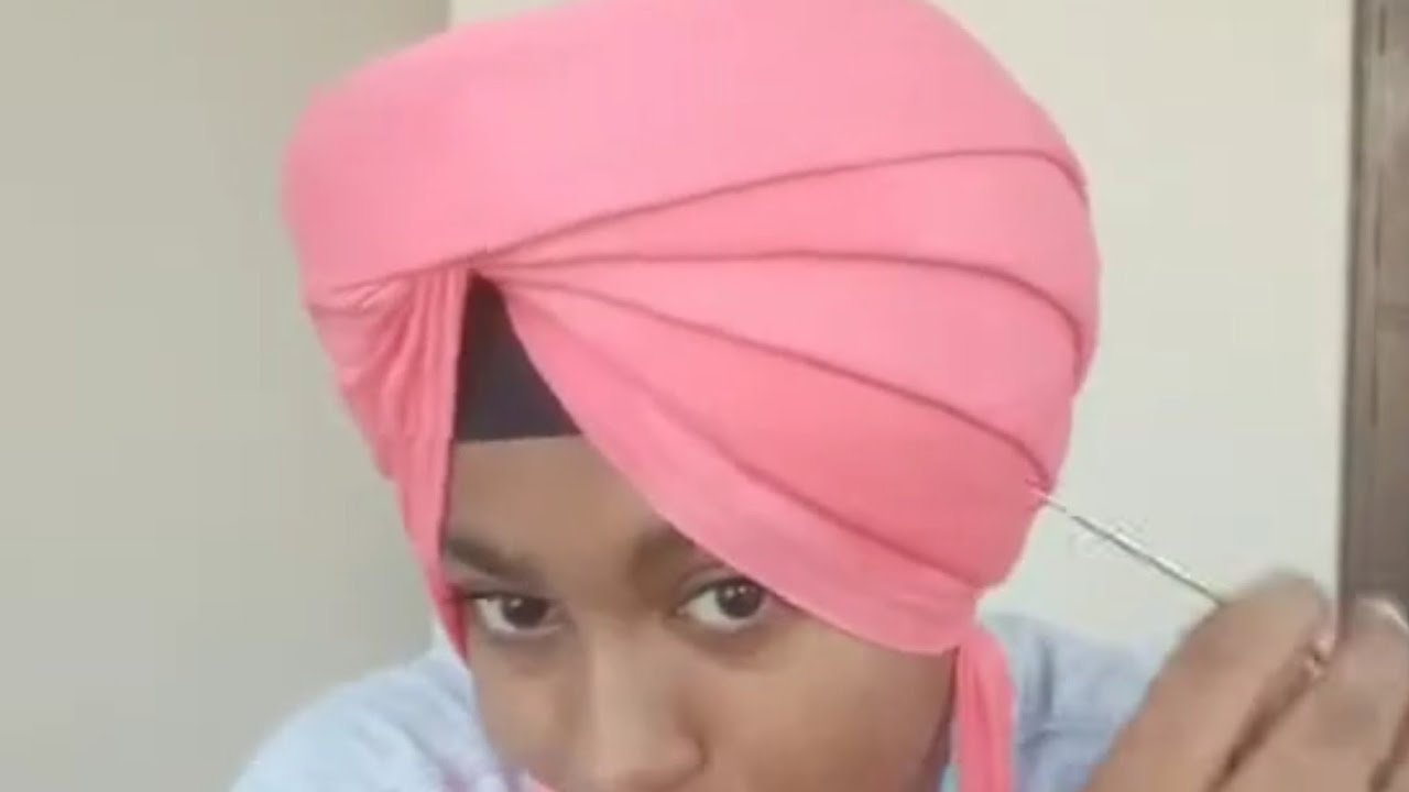 how to tie patiala shahi turban perfect shape - YouTube