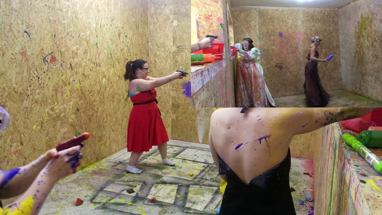 Divorce PAINT FIGHT @ Insanity Rooms - YouTube