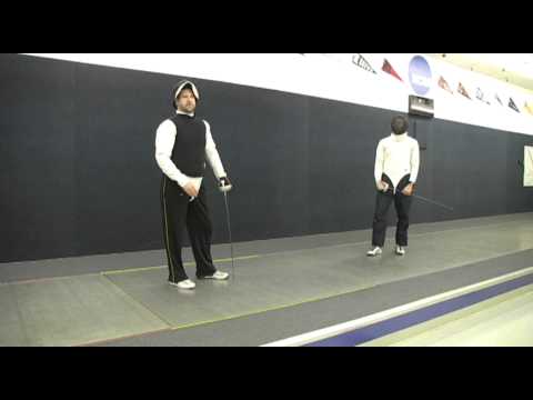 Epee Footwork Part 5 - The Half-Step Preparation - YouTube