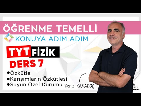 Özkütle - Karışımların Özkütlesi - Suyun Özel Durumu - Deniz KARAKOÇ #tytfizik #özkütle #karışımlar