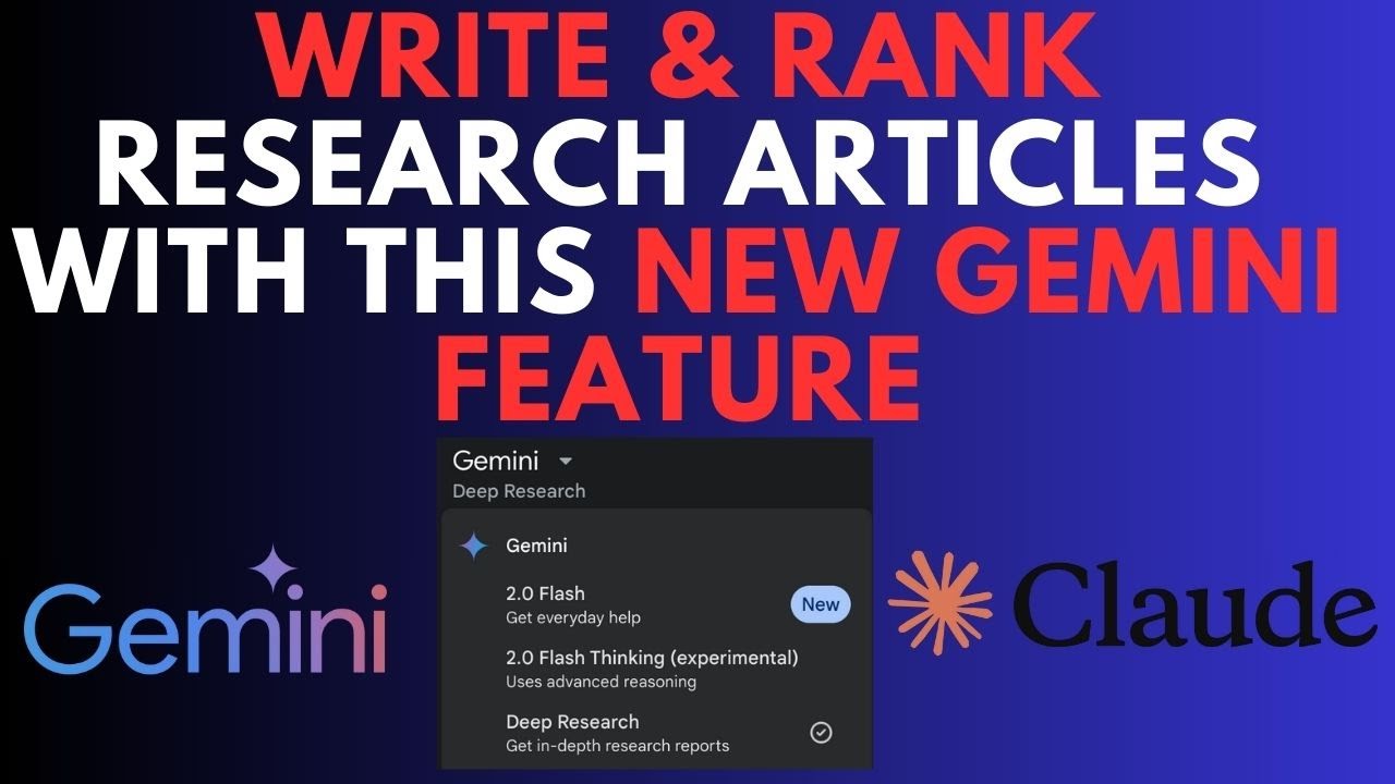 Gemini Research + Claude 3.7 Sonnet = INSANE Research Articles That Rank 🔥 - YouTube