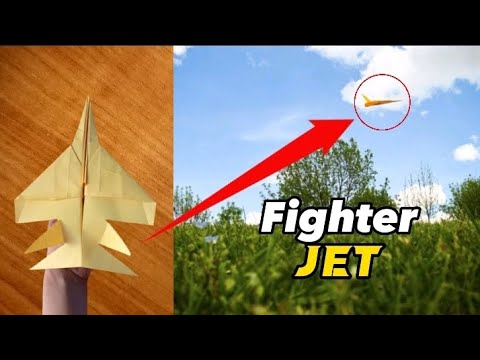 How To Fold Fighter Jet Paper Airplane Easy That Fly So Far || Qirat ...