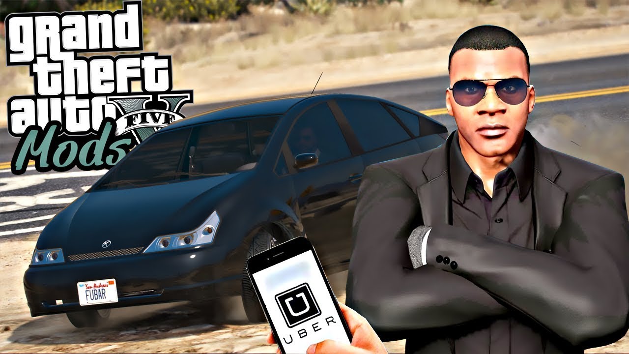TRABALHANDO DE UBER NO GTA MOD DO TELEFONE - GTA V MODS - YouTube