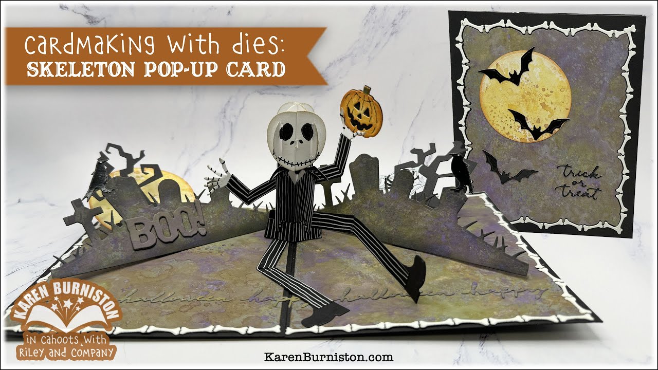 Cardmaking with Dies: Skeleton Pop-up Card - YouTube