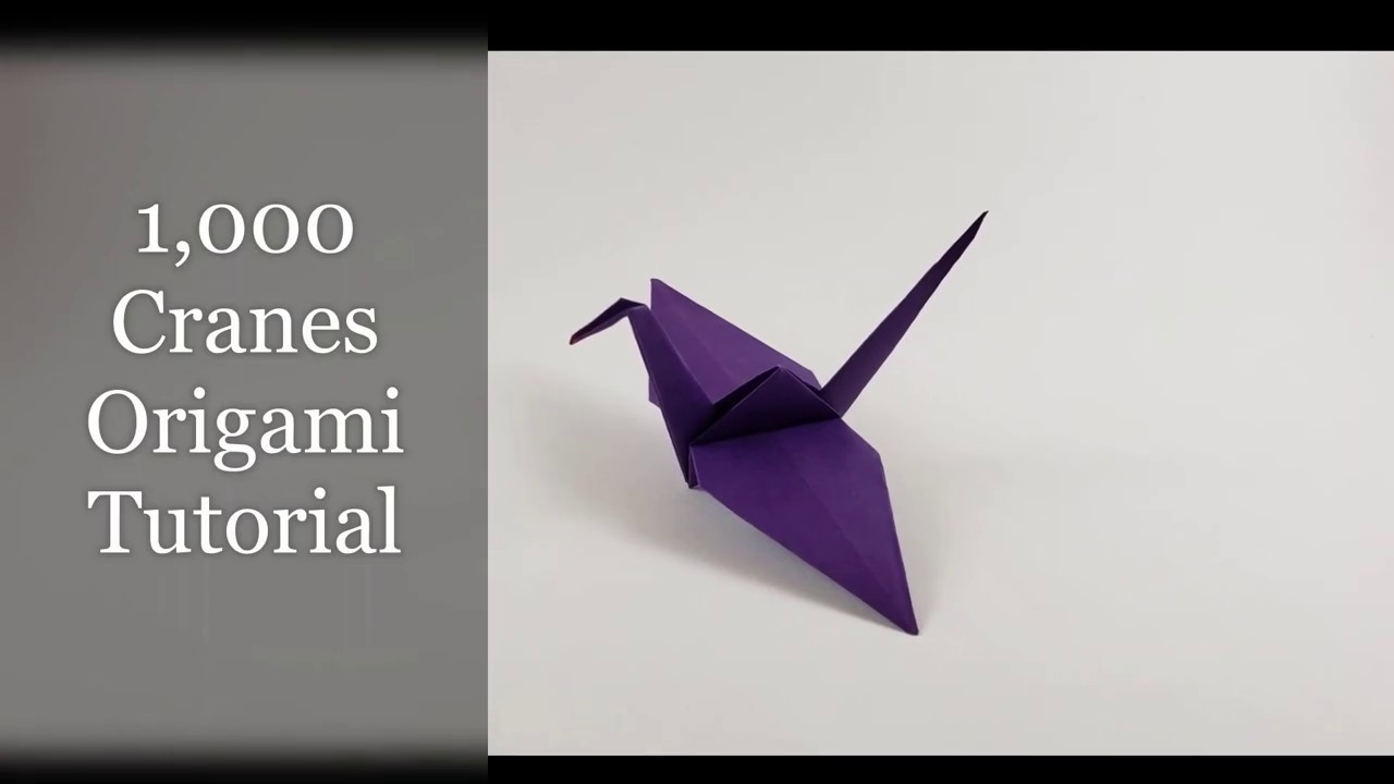 1000 Cranes Origami Tutorial (Easy) - YouTube