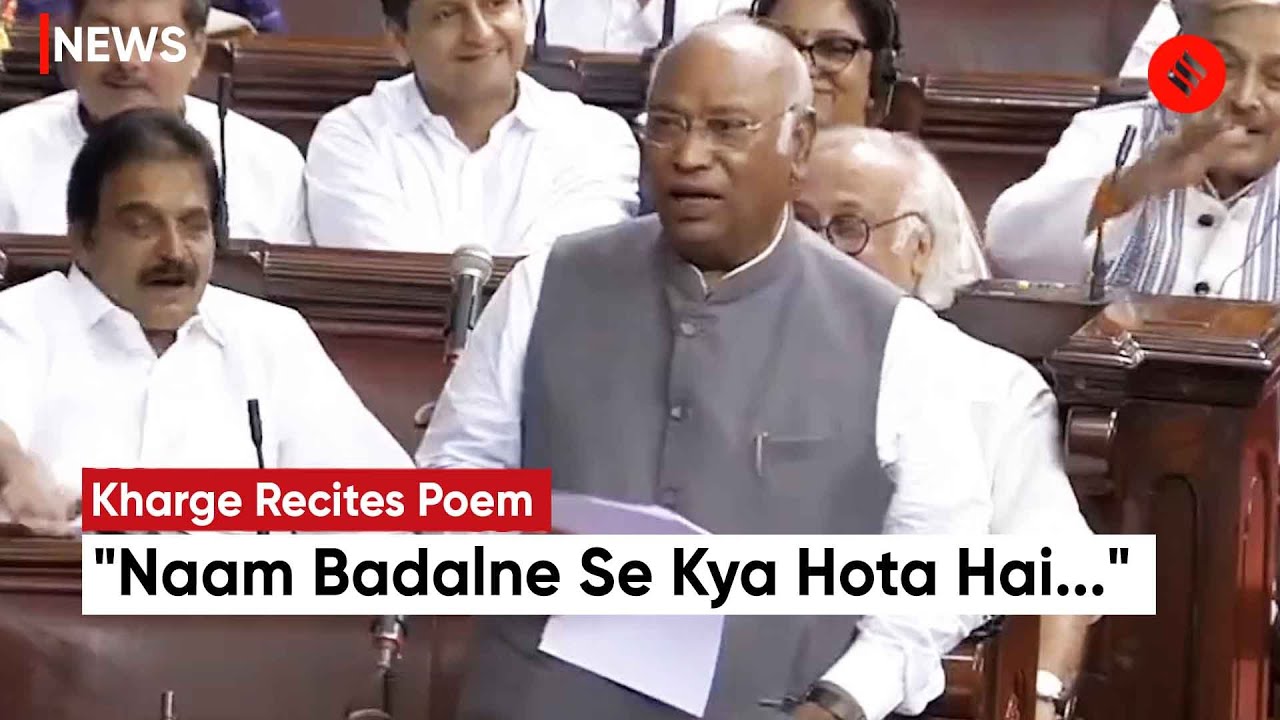 Mallikarjun Kharge Recites A Poem Attacking BJP Over India-Bharat Row ...