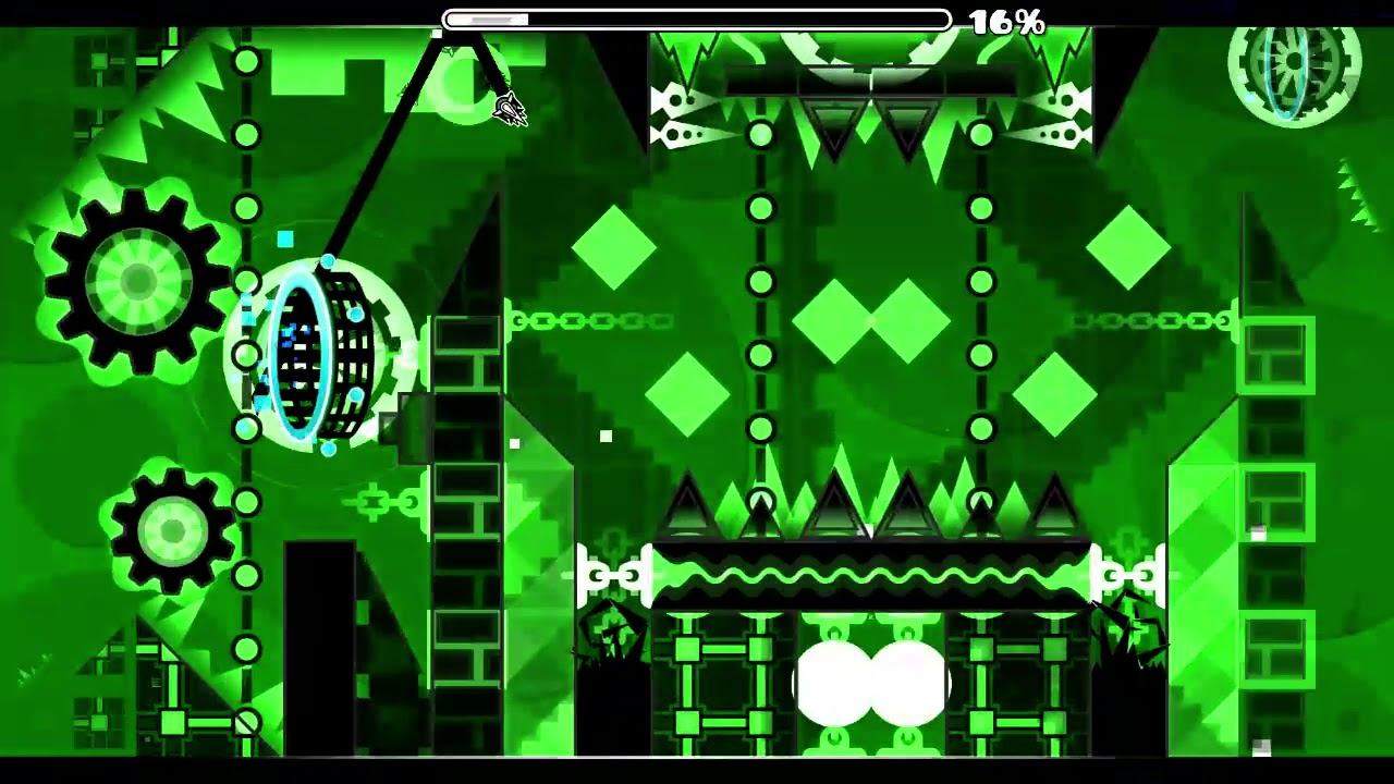 Geometry Dash Windy landscape 55% - YouTube