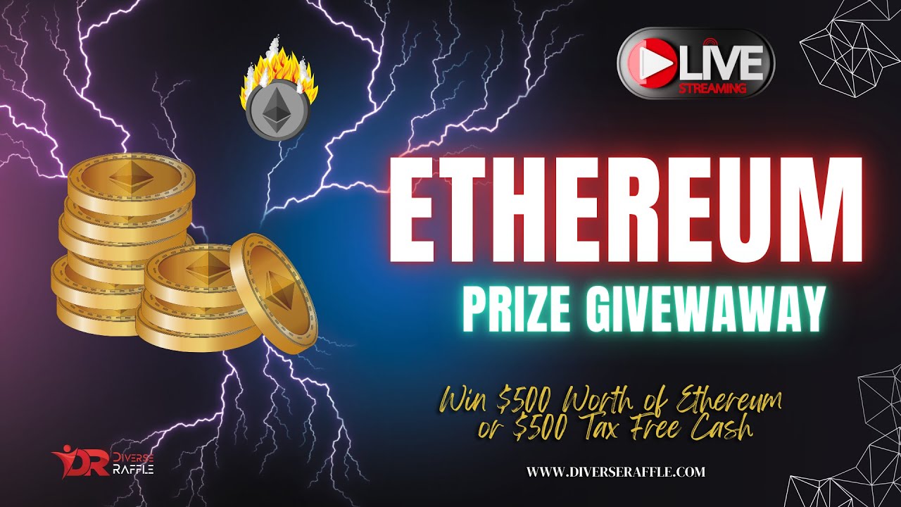 Online Raffle $500 Worth of Ethereum (ETH) or $500 Tax Free Cash - Diverse Raffle - YouTube