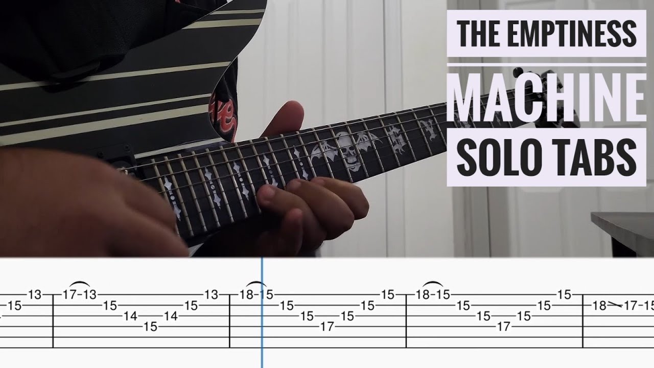 The Emptiness Machine - Linkin Park Guitar Solo (On screen Tabs ...