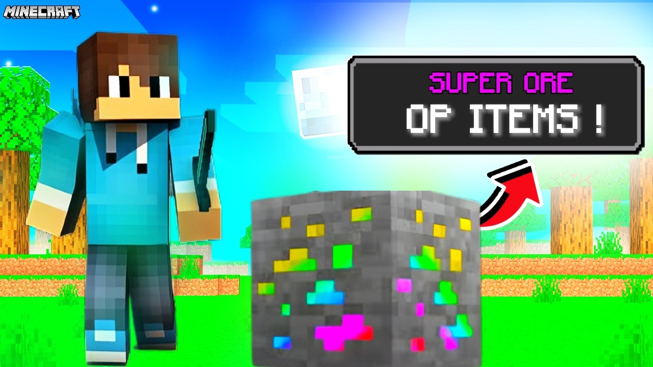 Minecraft BUT You Have SUPER OP Ores !! 😍 - YouTube