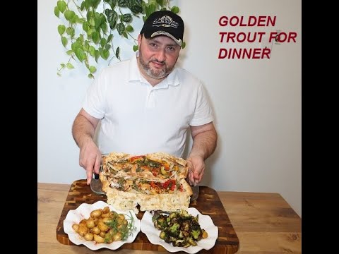 GOLDEN TROUT COOKED IN BREAD WITH VEGGIES - YouTube