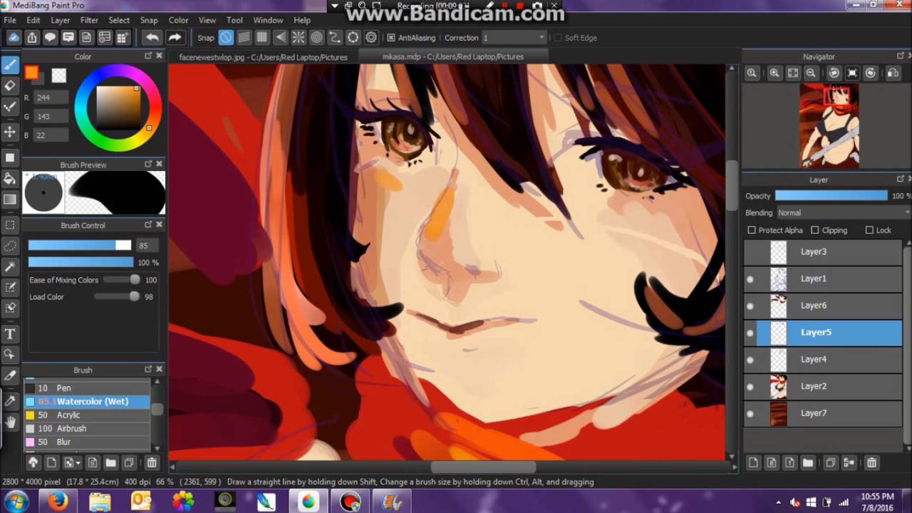 Mikasa Ackerman Speedpaint- [Attack on Titan] - YouTube